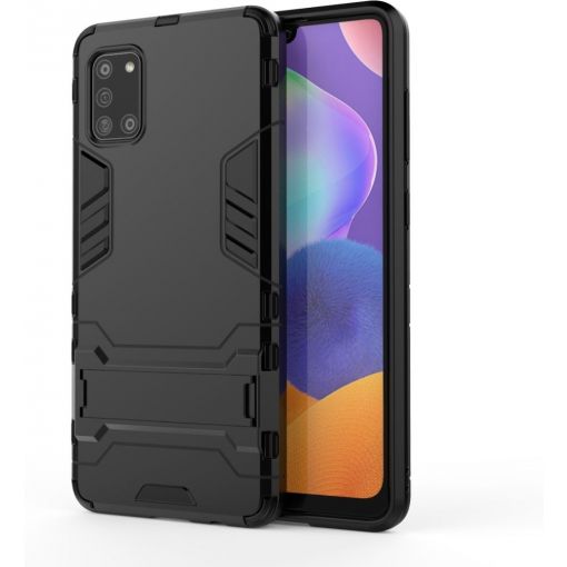 Mobigear Armor Stand Samsung Galaxy A31 Hülle Hardcase Backcover Stoßfest mit Ständer - Schwarz ...