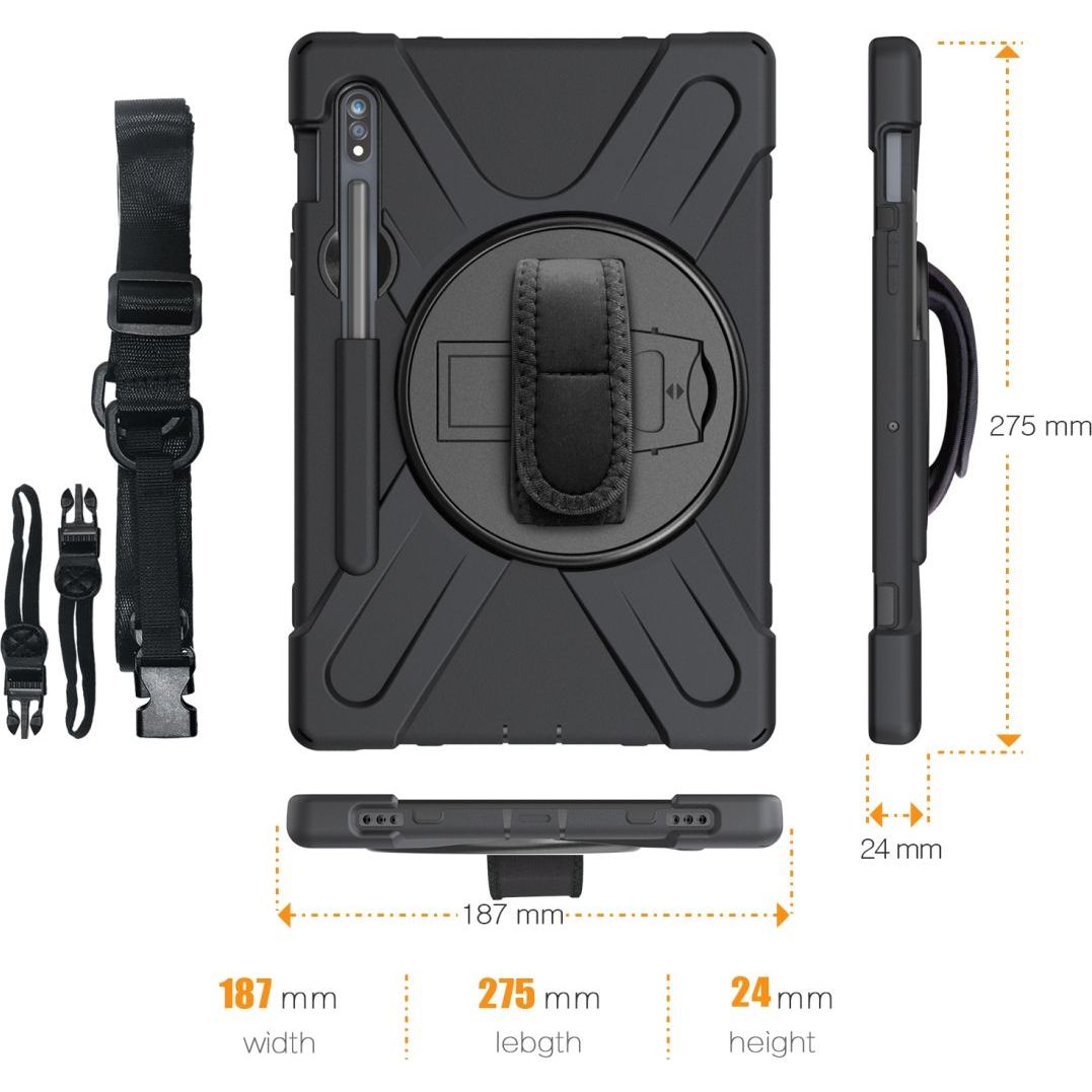 Mobigear SureGrip XGuard - Samsung Galaxy Tab S9 Stoßfeste Hardcase Hülle + Stifthalter ...