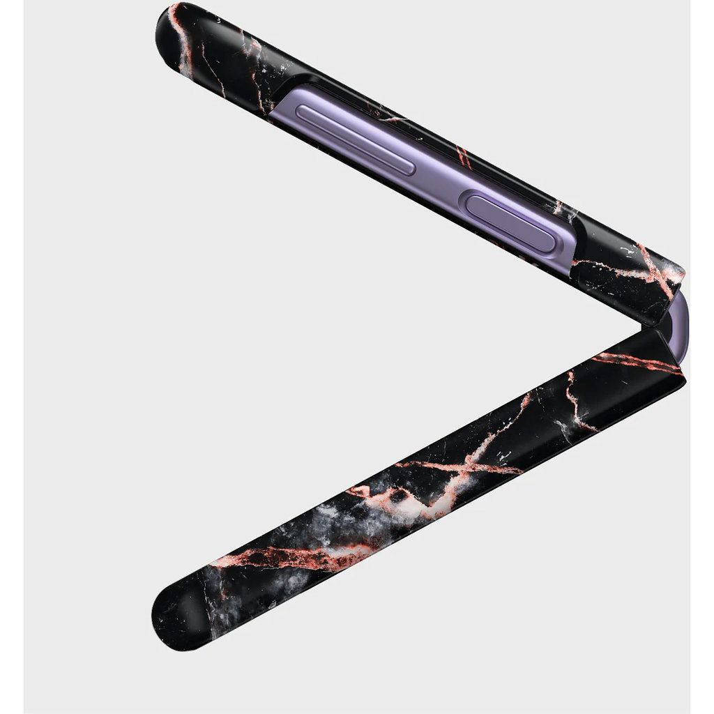 Burga Tough - Samsung Galaxy Z Flip 4 Stoßfeste Hardcase Hülle - Rose Gold Marble 4-123240 ...